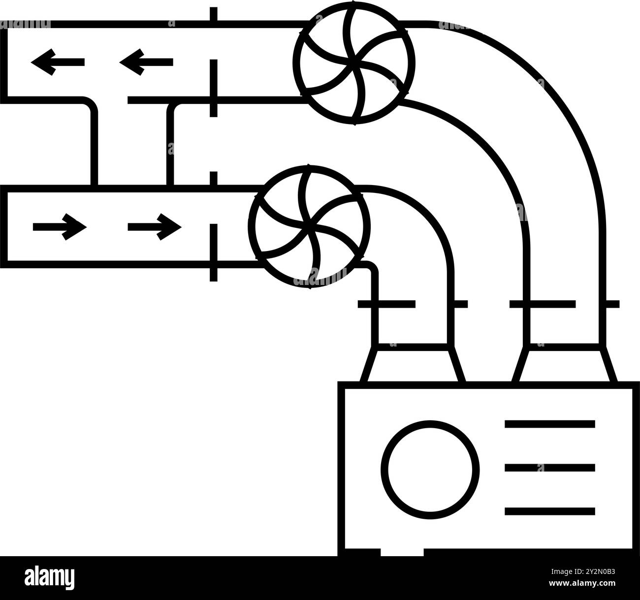 ventilation system line icon vector illustration Stock Vector Image ...