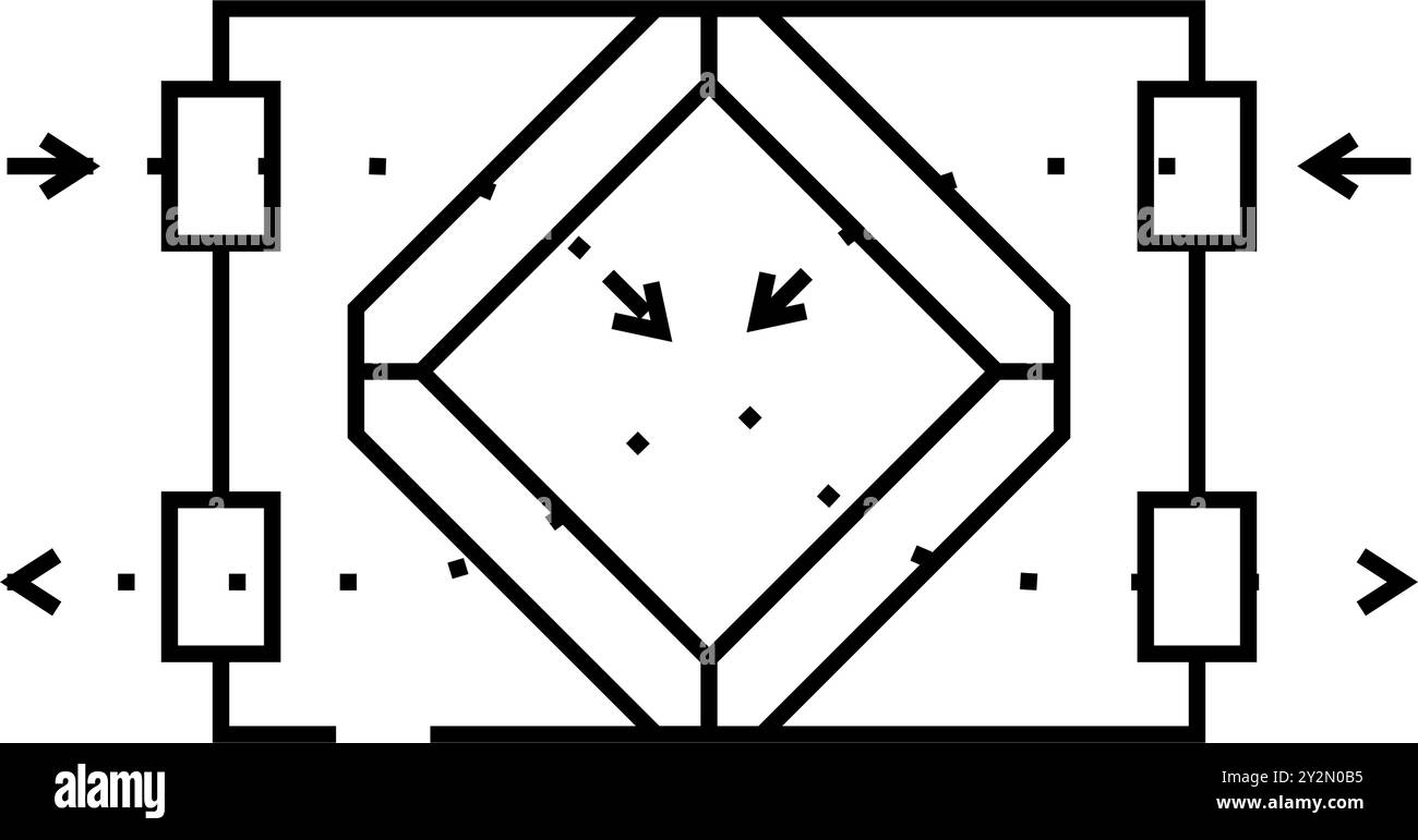 heat recovery ventilation hrv line icon vector illustration Stock ...