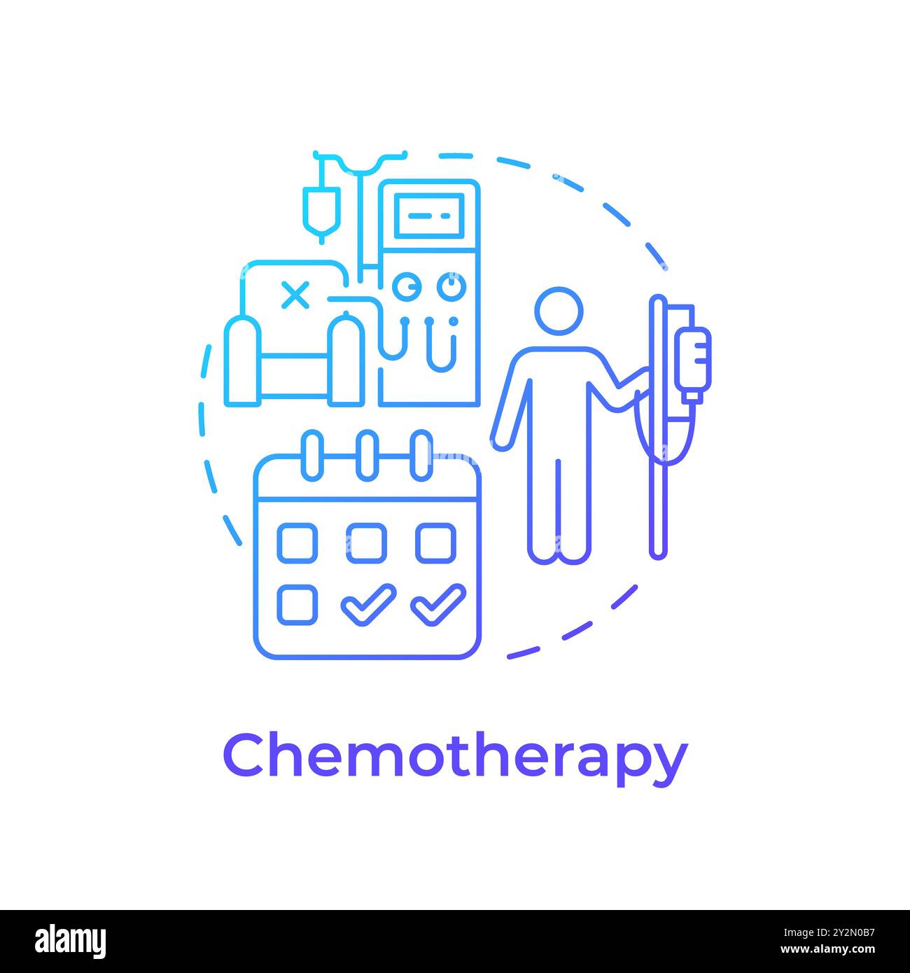 Chemotherapy blue gradient concept icon Stock Vector Image & Art - Alamy