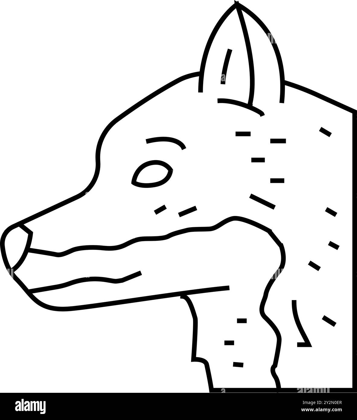 Fox line illustrations hi-res stock photography and images - Alamy