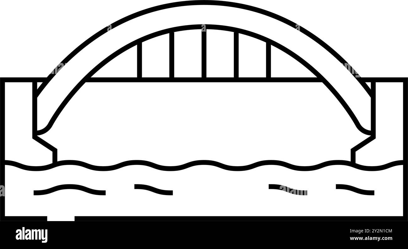 Beam bridge outline Black and White Stock Photos & Images - Alamy