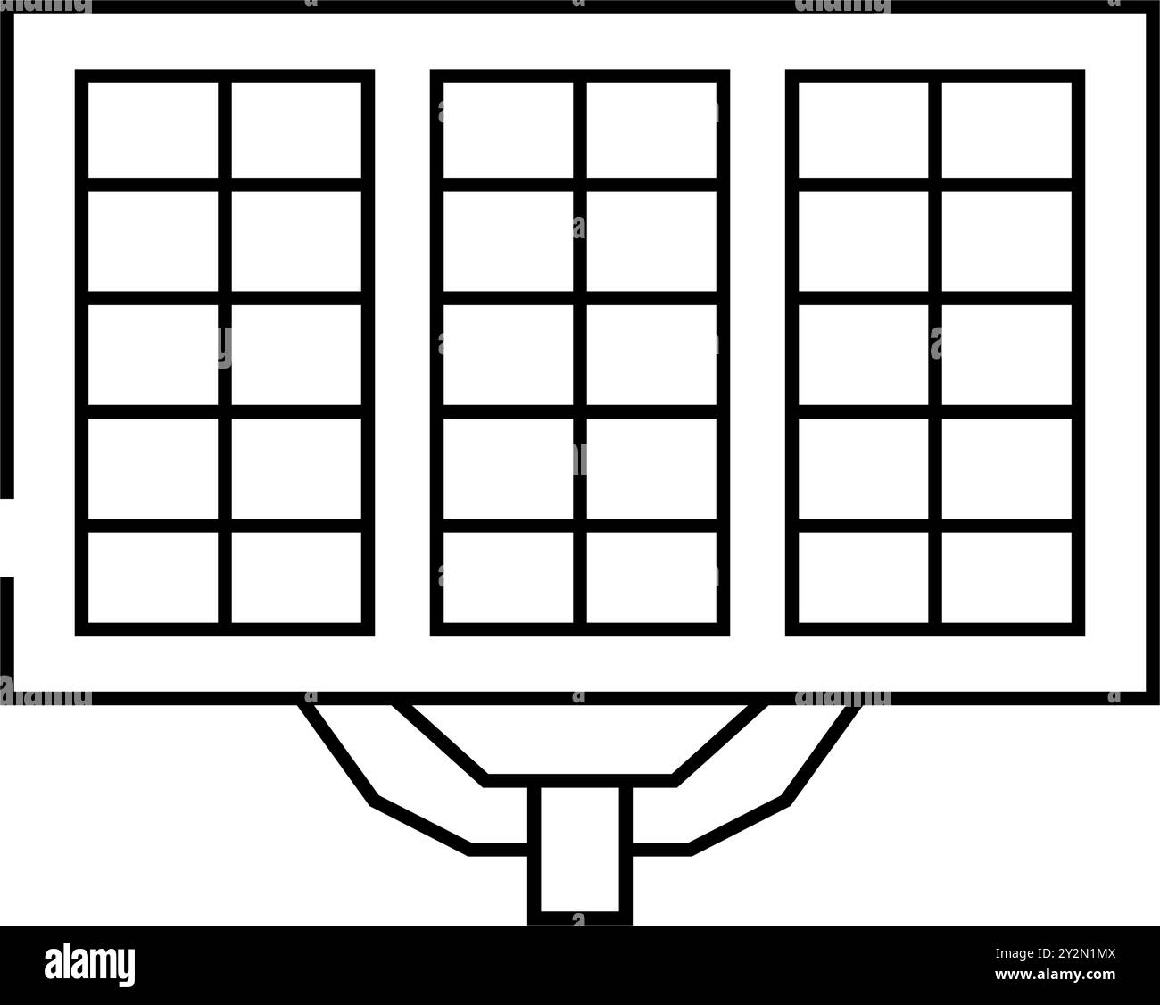 array solar panel line icon vector illustration Stock Vector Image ...