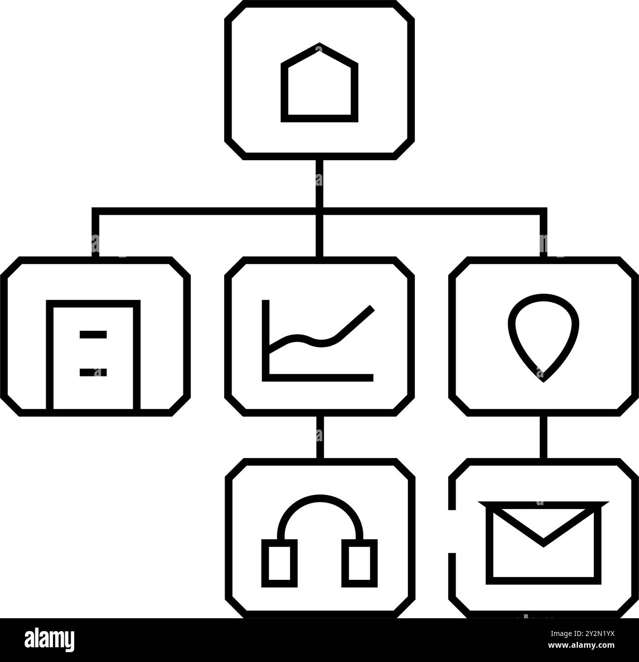 information architecture ux ui design line icon vector illustration ...