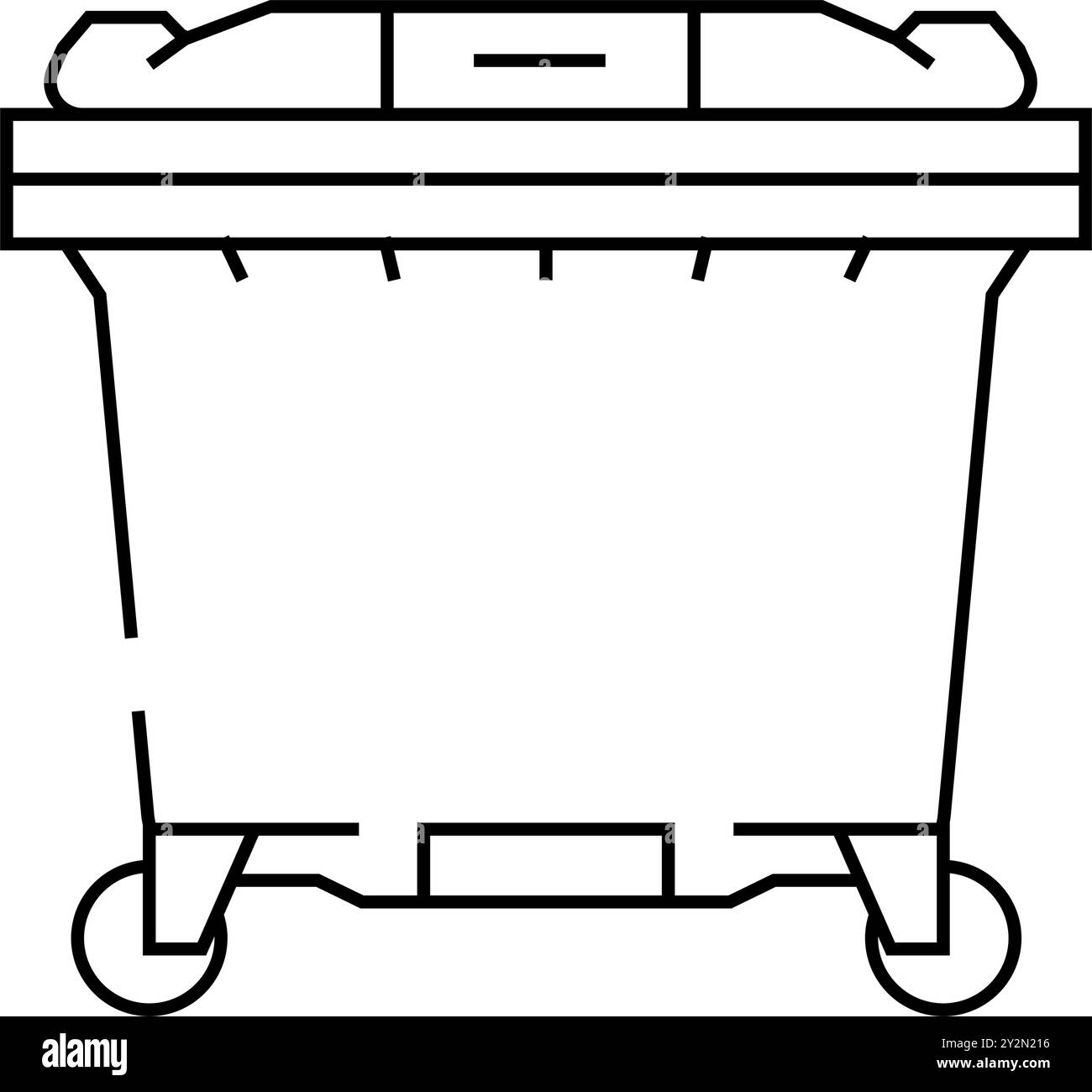green bin waste sorting line icon vector illustration Stock Vector ...