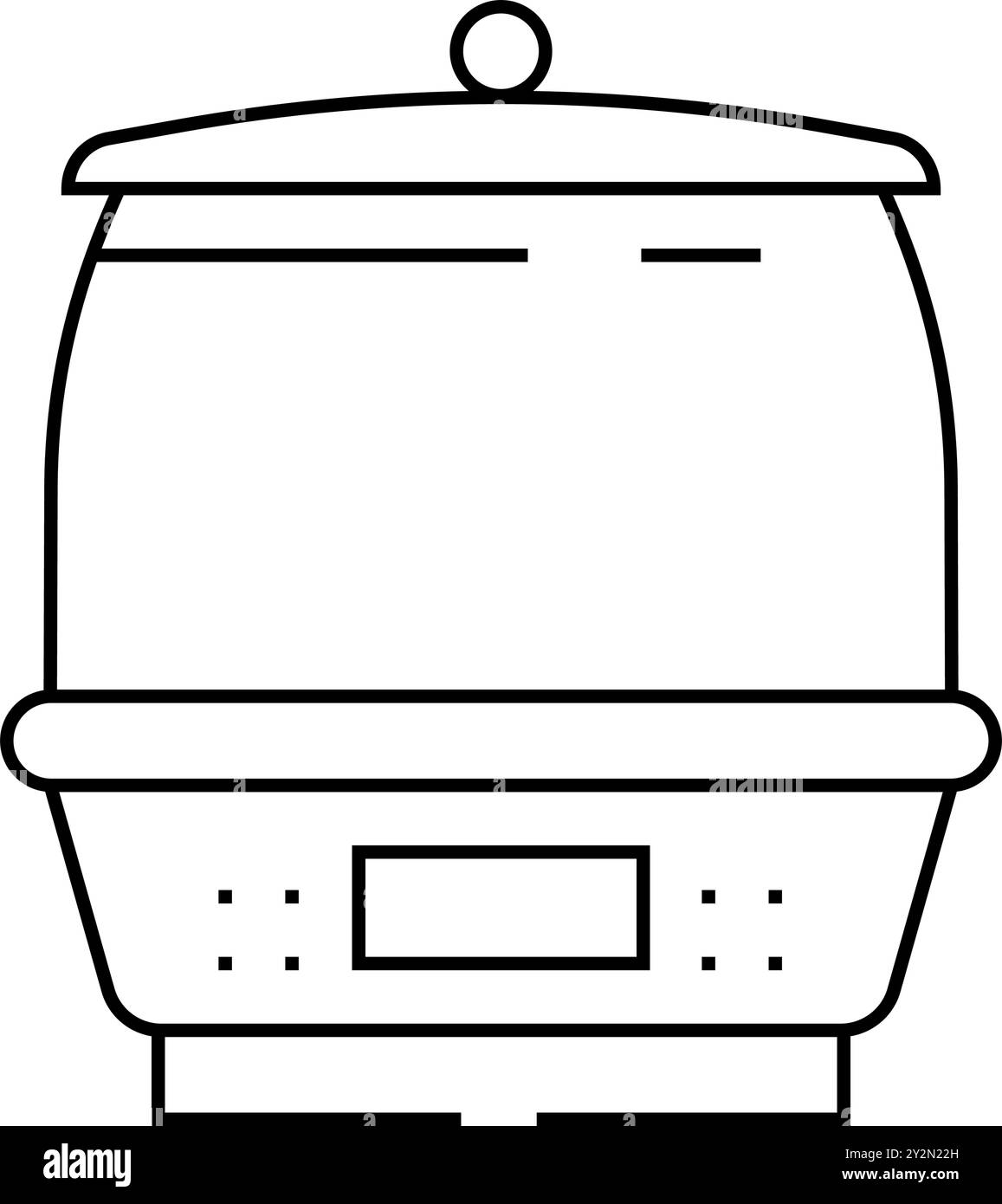 soup warmer restaurant equipment line icon vector illustration Stock ...