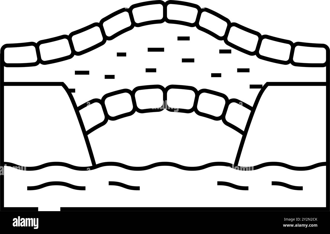 stone bridge line icon vector illustration Stock Vector Image & Art - Alamy