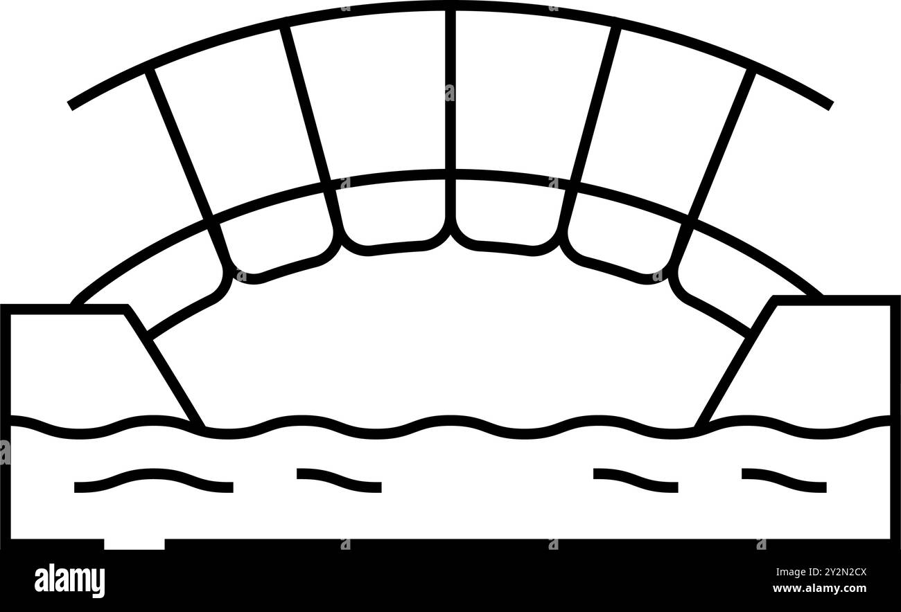 wooden bridge line icon vector illustration Stock Vector Image & Art ...