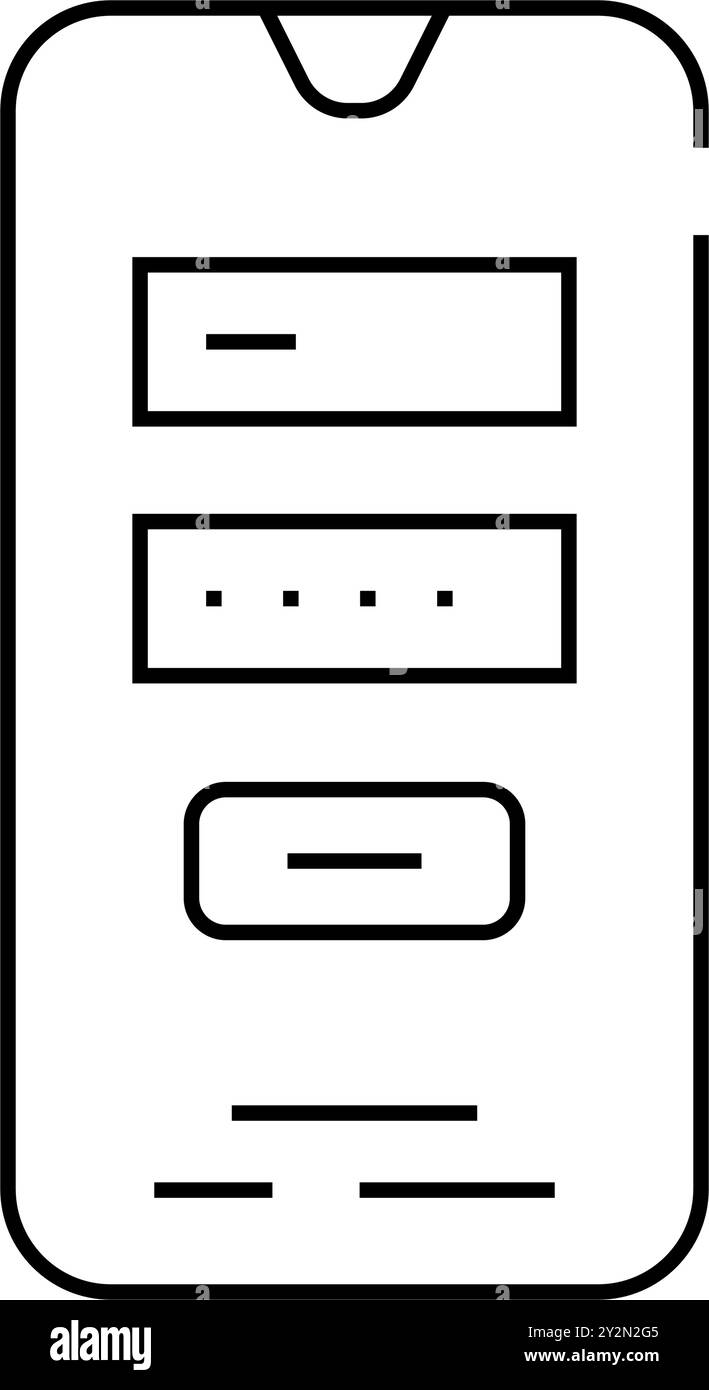 affordance ux ui design line icon vector illustration Stock Vector ...