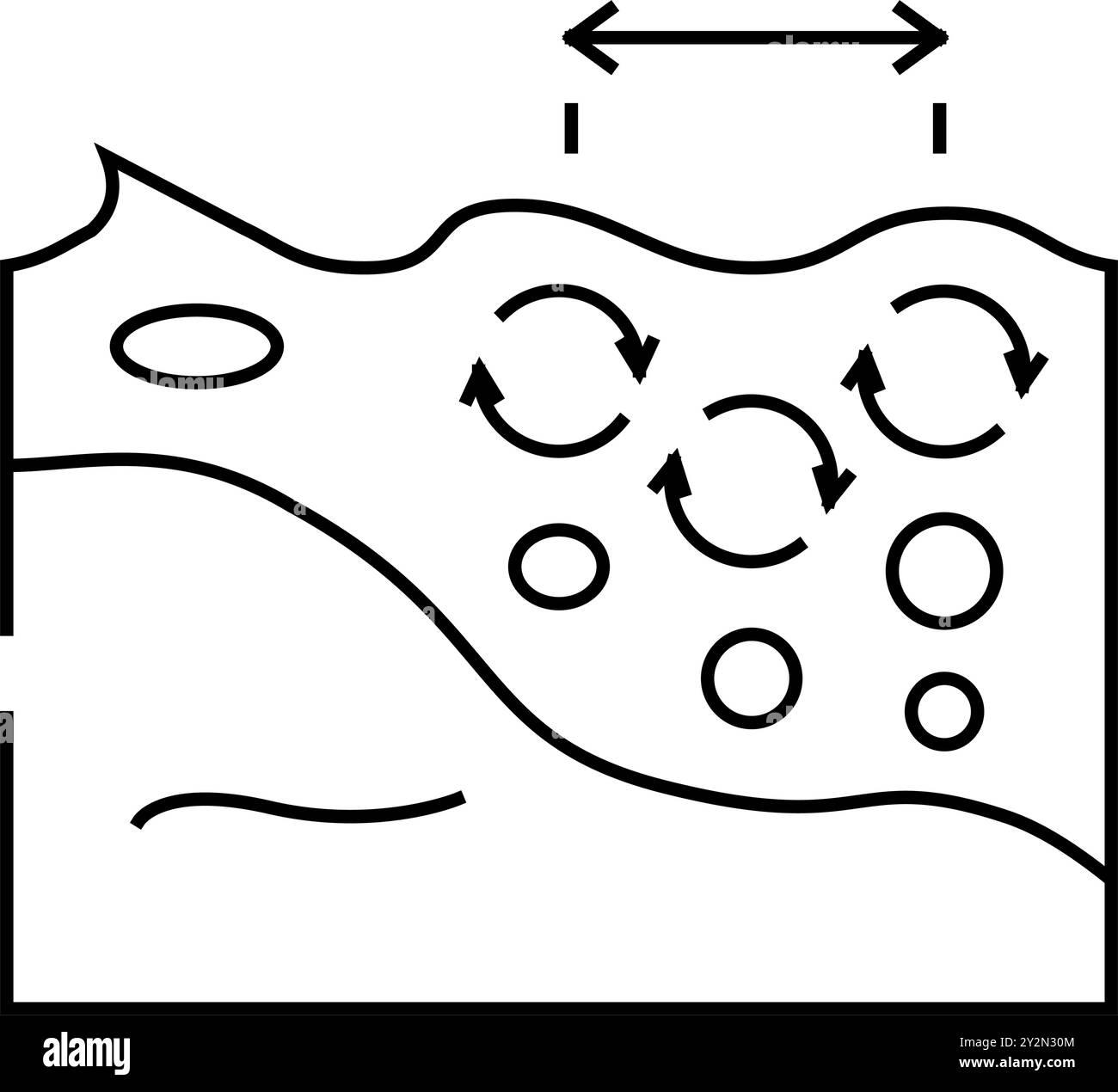 current generator tidal power line icon vector illustration Stock ...