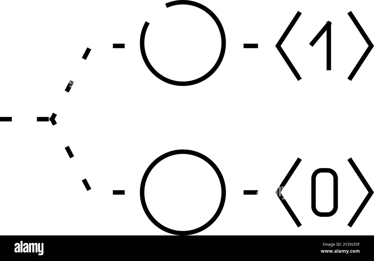 bit quantum technology line icon vector illustration Stock Vector Image ...