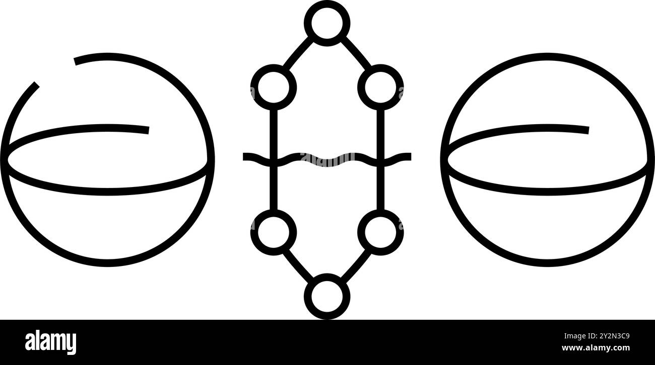 gate quantum technology line icon vector illustration Stock Vector ...