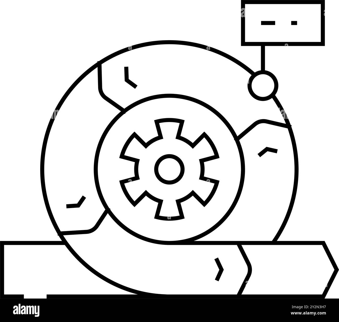Agile Methodology Analyst Line Icon Vector Illustration Stock Vector