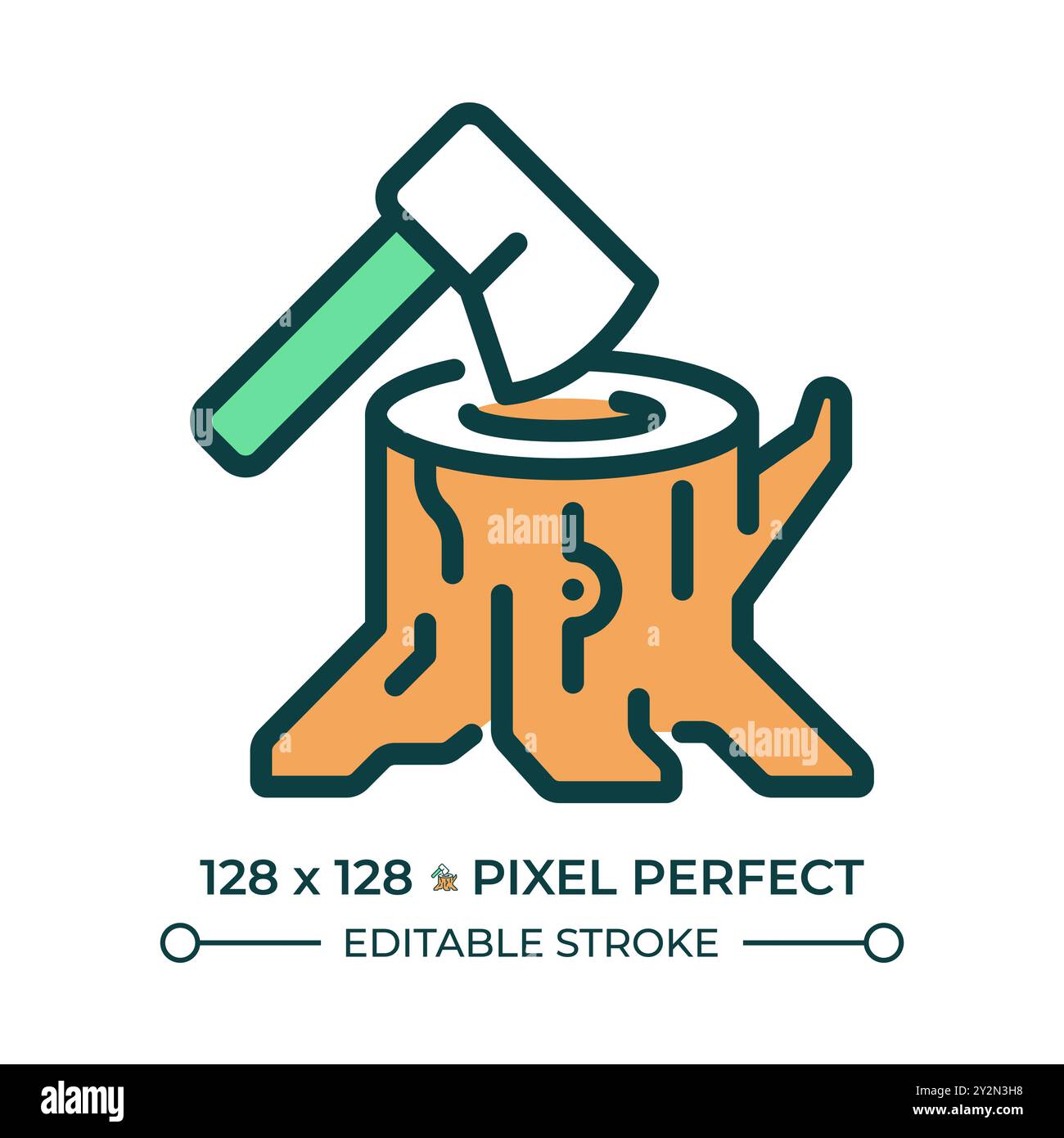 Deforestation RGB color icon Stock Vector Image & Art - Alamy