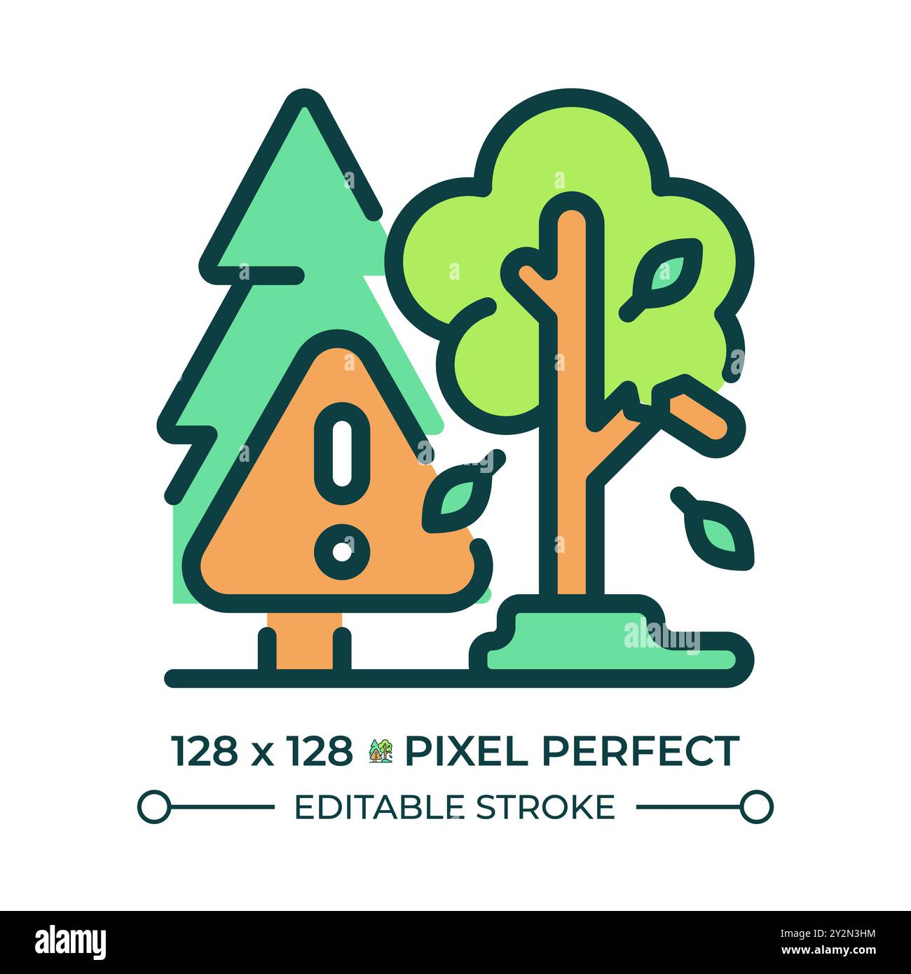 Tree risk RGB color icon Stock Vector Image & Art - Alamy