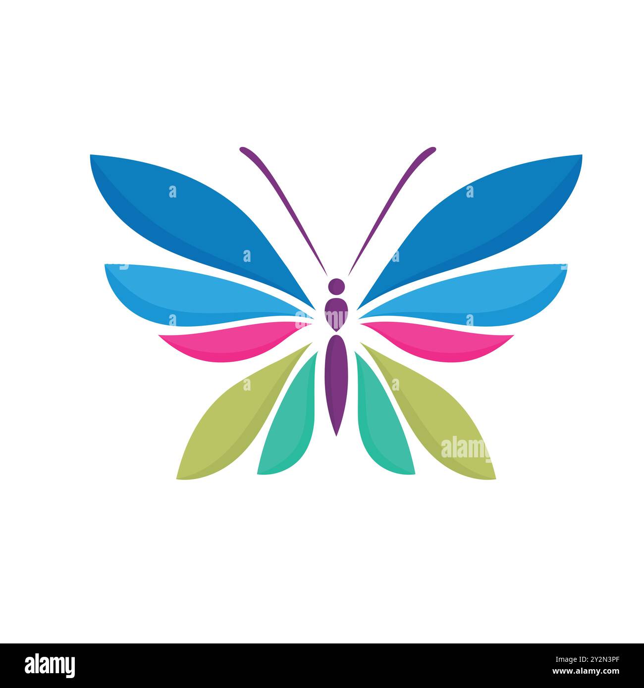 Beauty colorful simple Butterfly Vector illustration Stock Vector Image ...