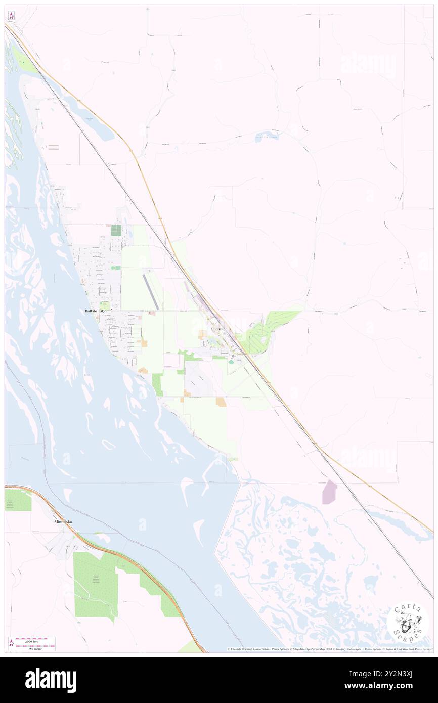 Map of cochrane Cut Out Stock Images & Pictures - Alamy