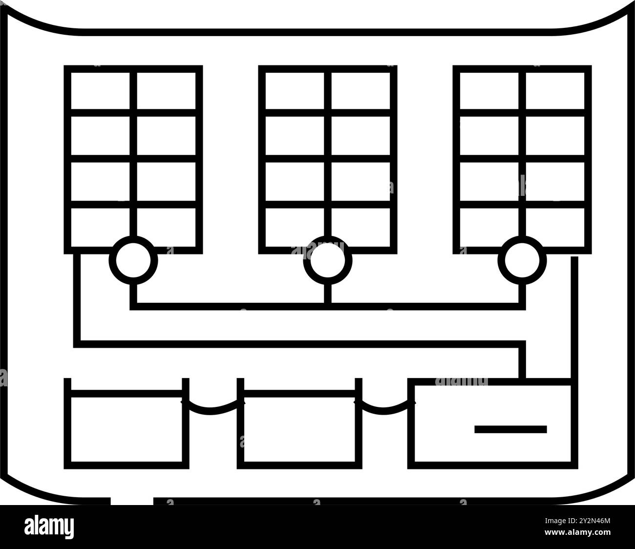 panel installation solar line icon vector illustration Stock Vector ...
