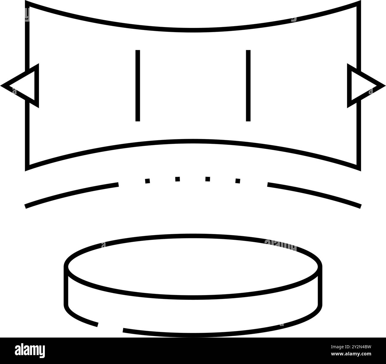 virtual stage line icon vector illustration Stock Vector Image & Art ...