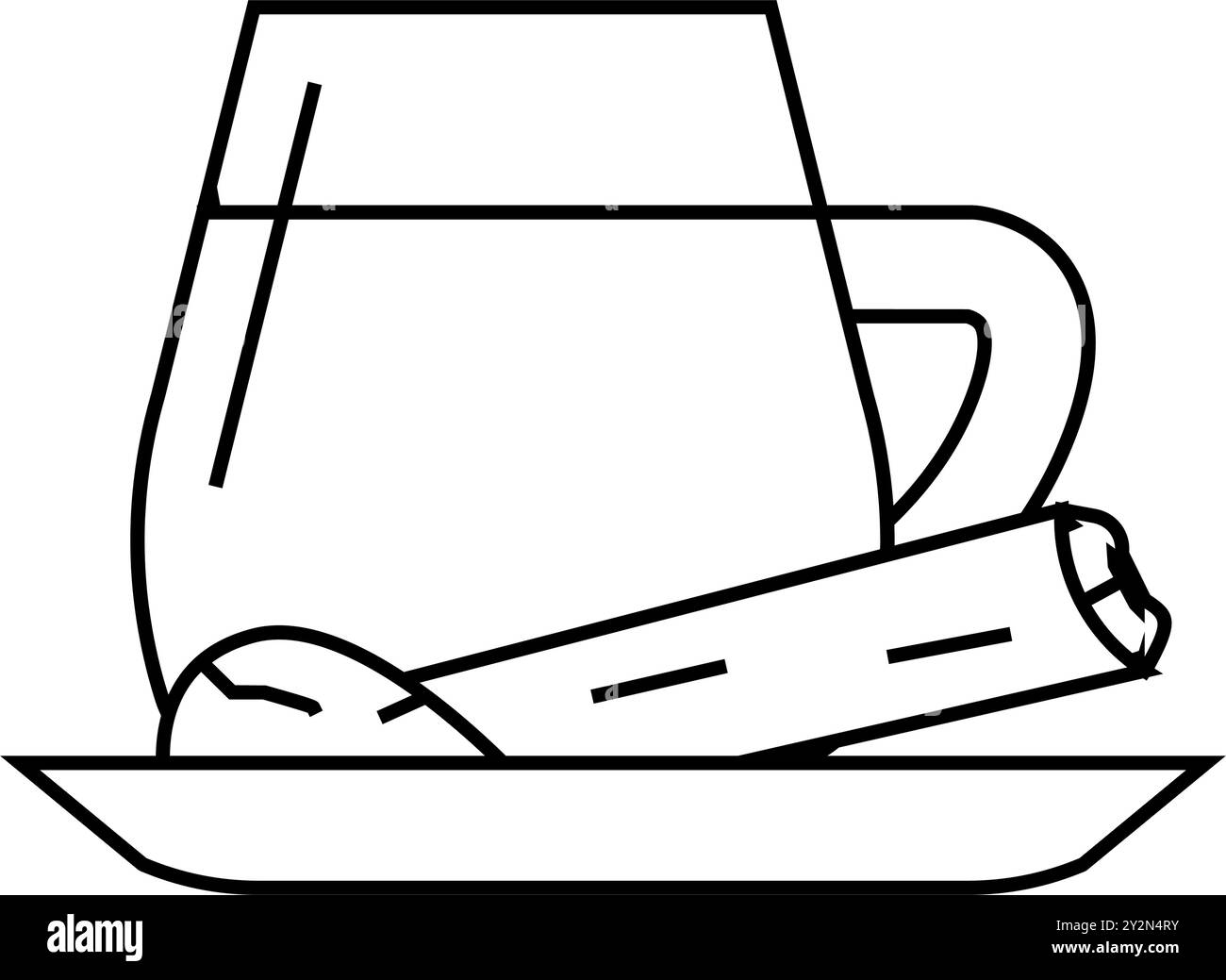 masala chai indian cuisine line icon vector illustration Stock Vector ...