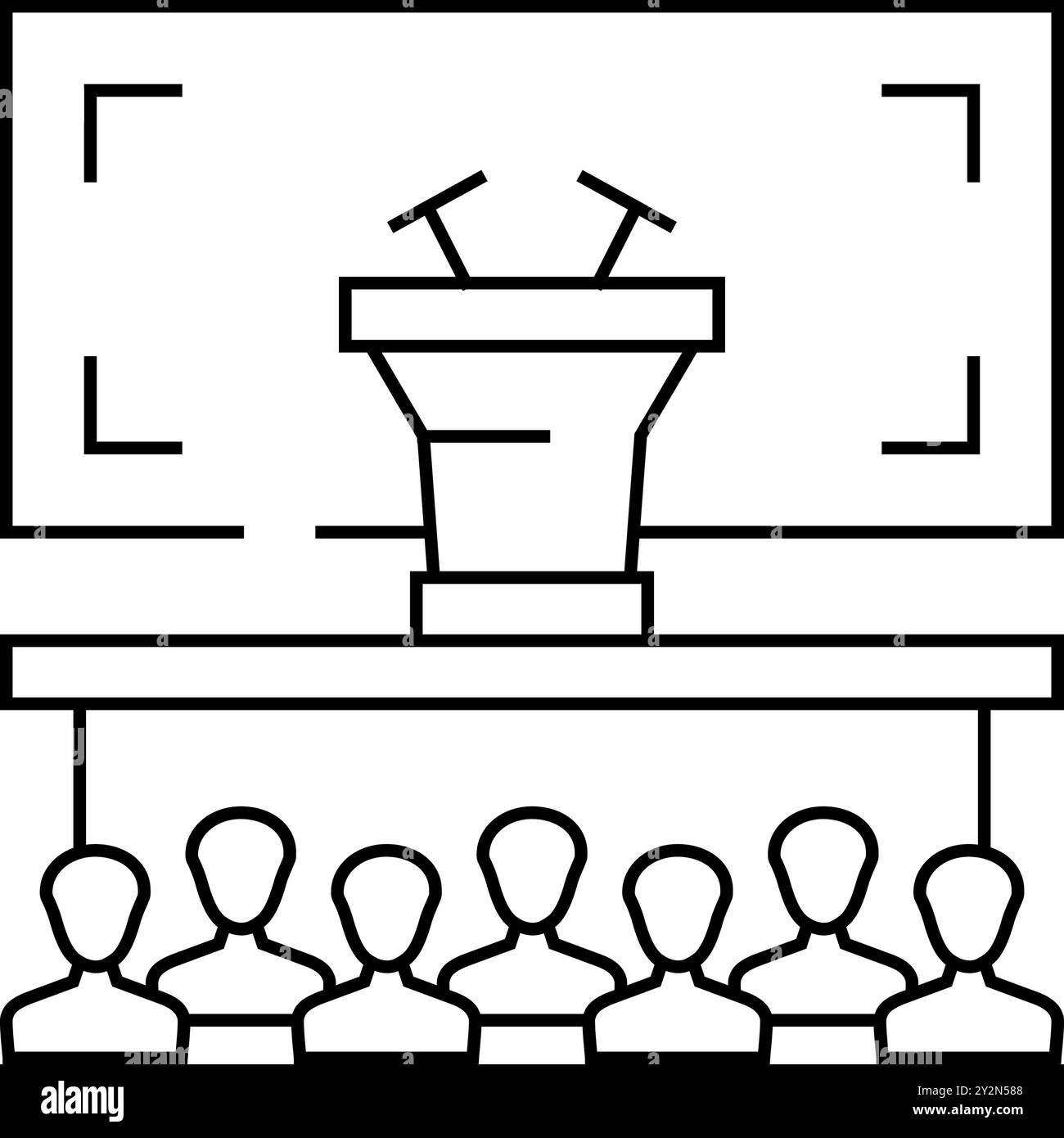 panel discussion line icon vector illustration Stock Vector Image & Art ...