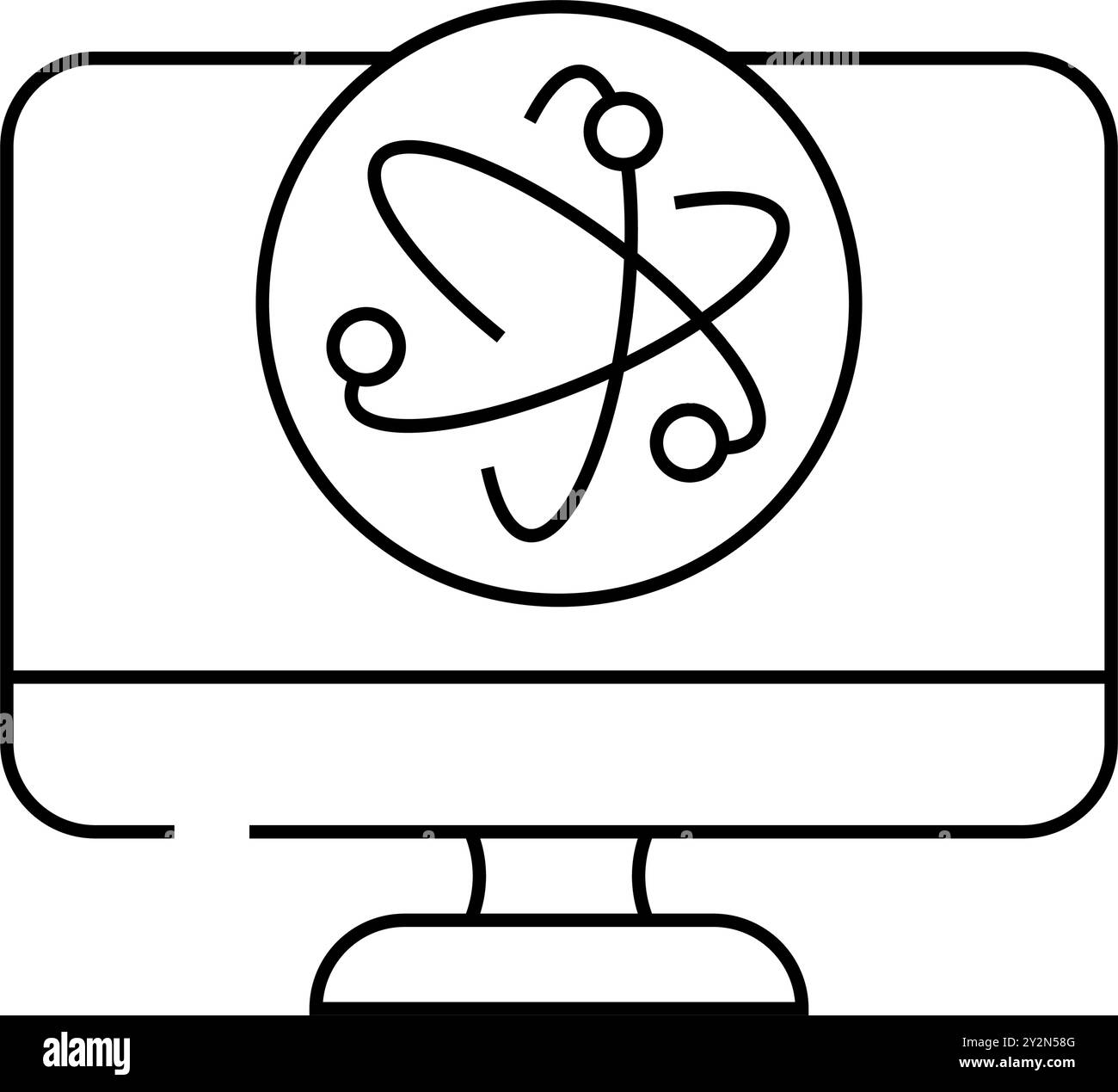dot technology quantum line icon vector illustration Stock Vector Image ...