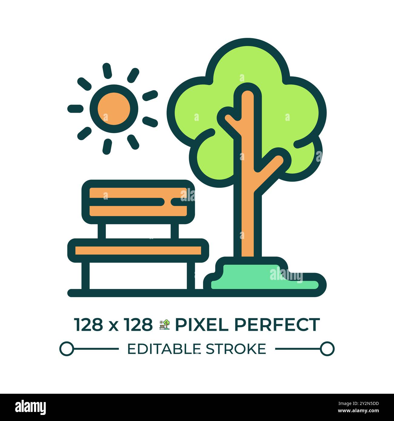 Green public spaces RGB color icon Stock Vector Image & Art - Alamy