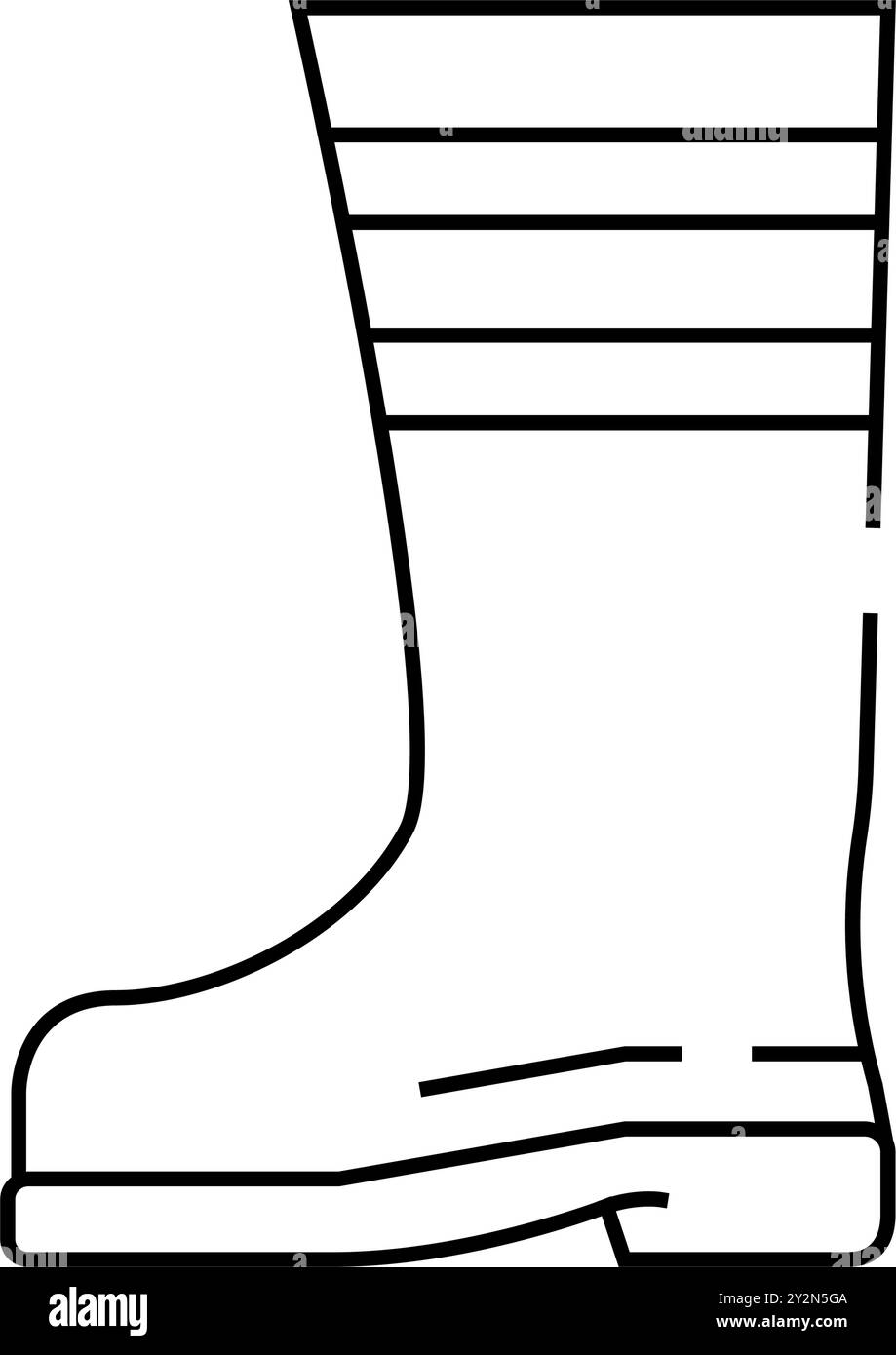 safety boots ppe protective equipment line icon vector illustration ...