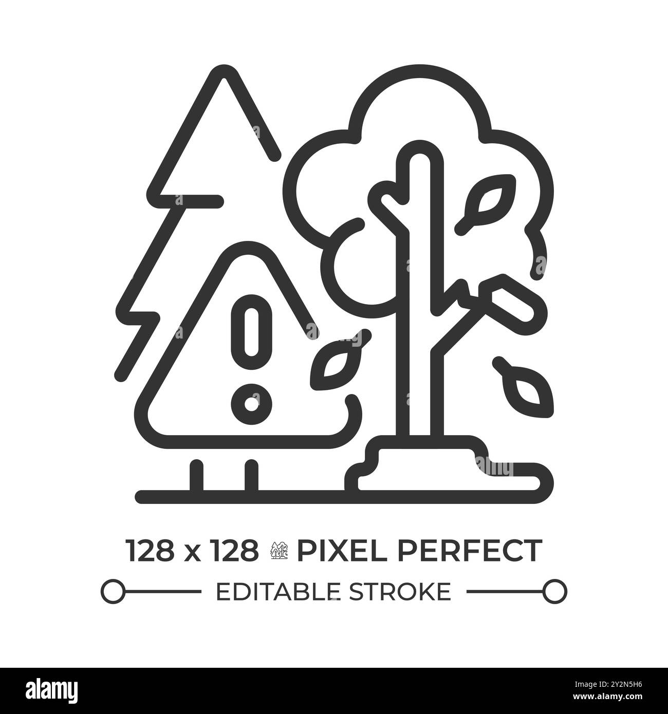 Tree risk linear icon Stock Vector Image & Art - Alamy