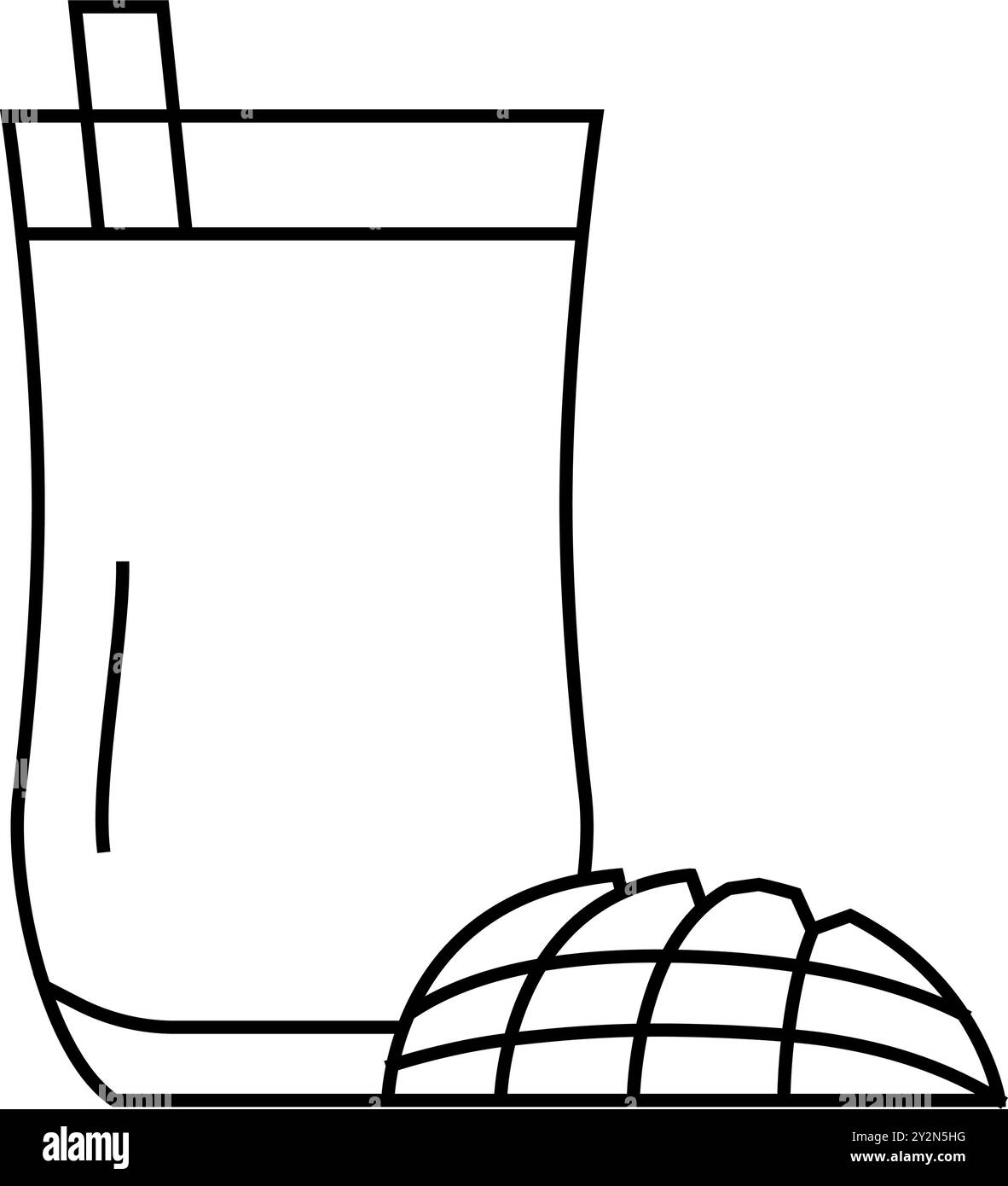 mango lassi indian cuisine line icon vector illustration Stock Vector ...