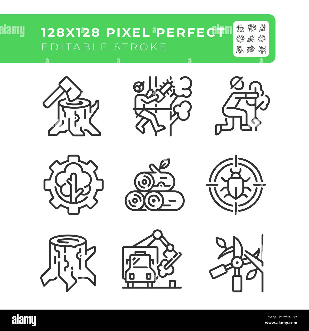 Forestry icons Cut Out Stock Images & Pictures - Alamy