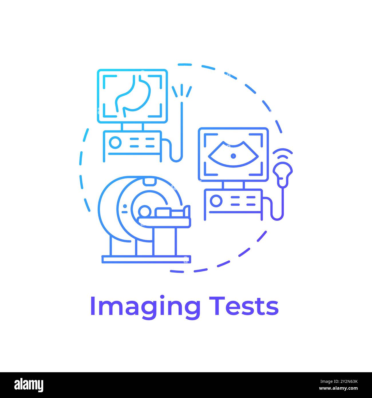 Imaging tests blue gradient concept icon Stock Vector Image & Art - Alamy