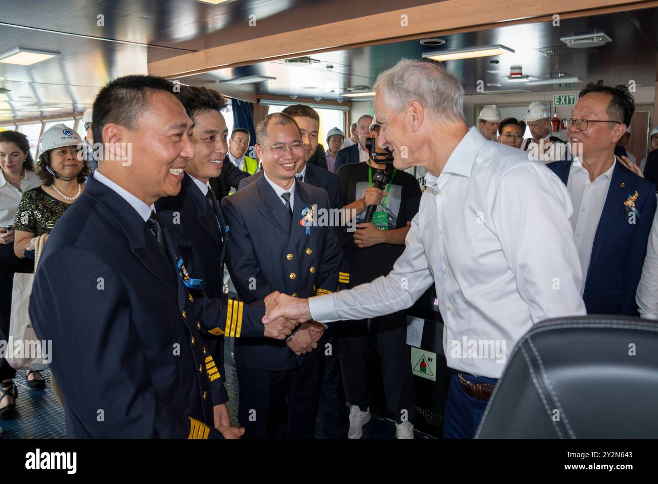 Shanghai, China 20240911. Norwegian Prime Minister Jonas Gahr Store ...