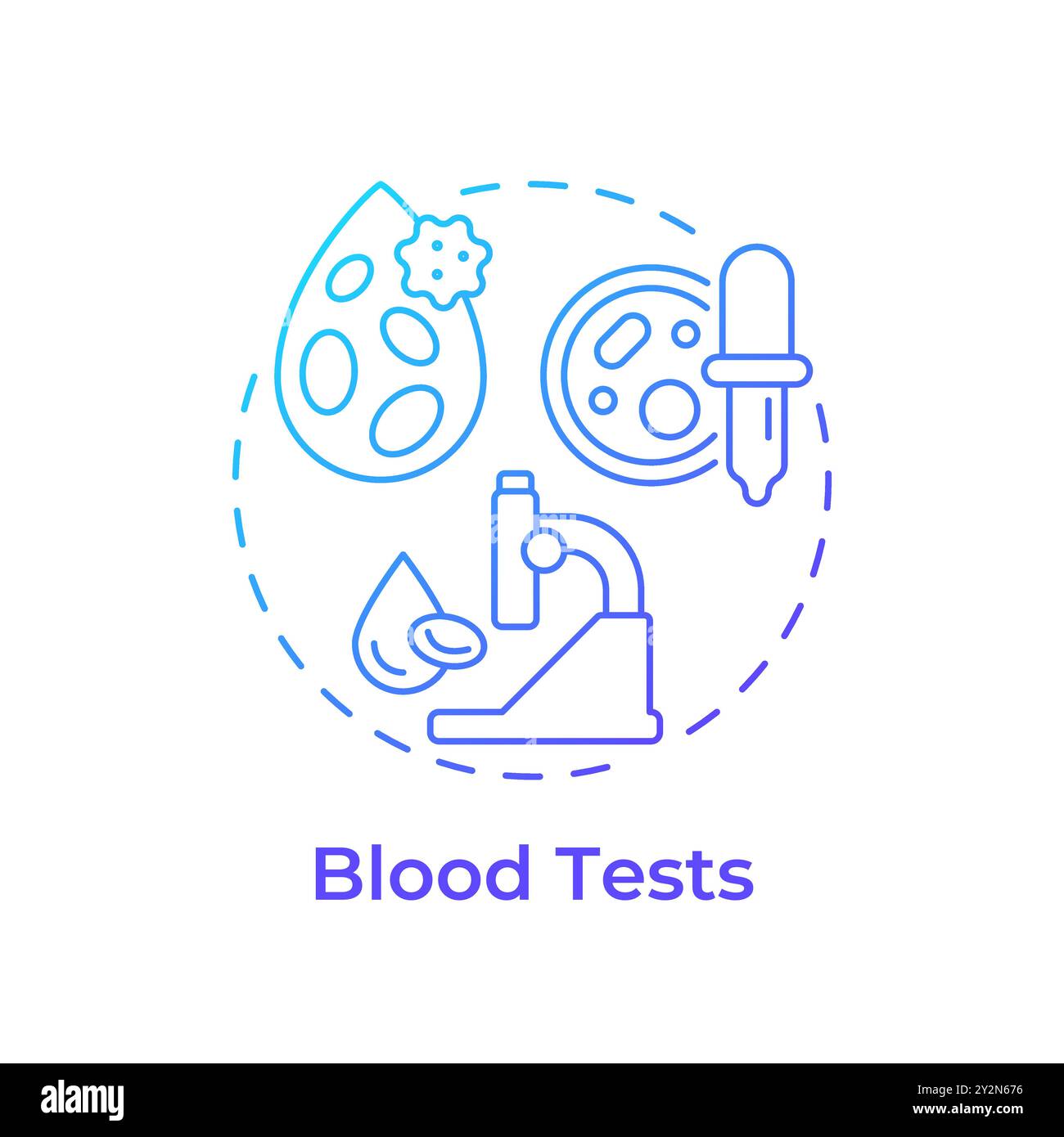 Blood test blue gradient concept icon Stock Vector Image & Art - Alamy