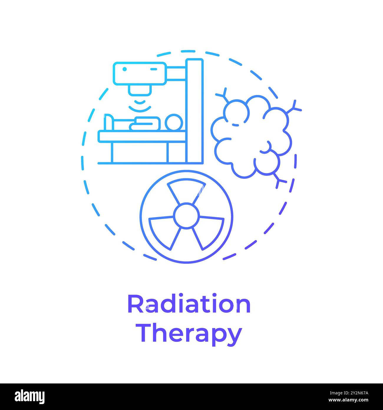 Radiation therapy blue gradient concept icon Stock Vector Image & Art ...