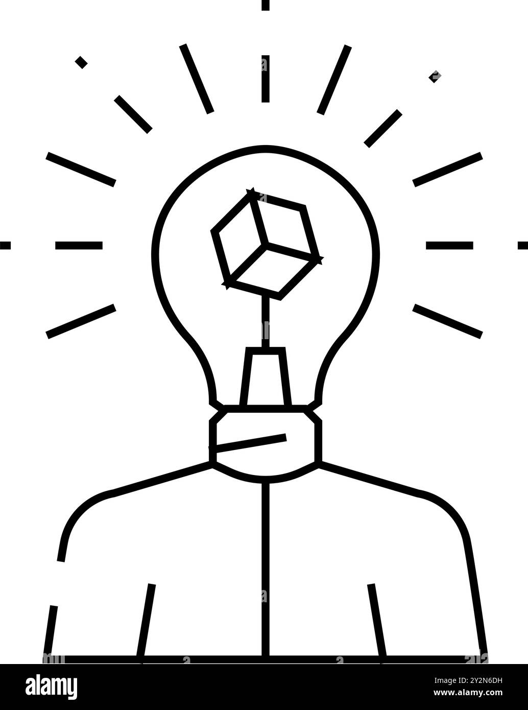 innovation seeker tech enthusiast line icon vector illustration Stock ...