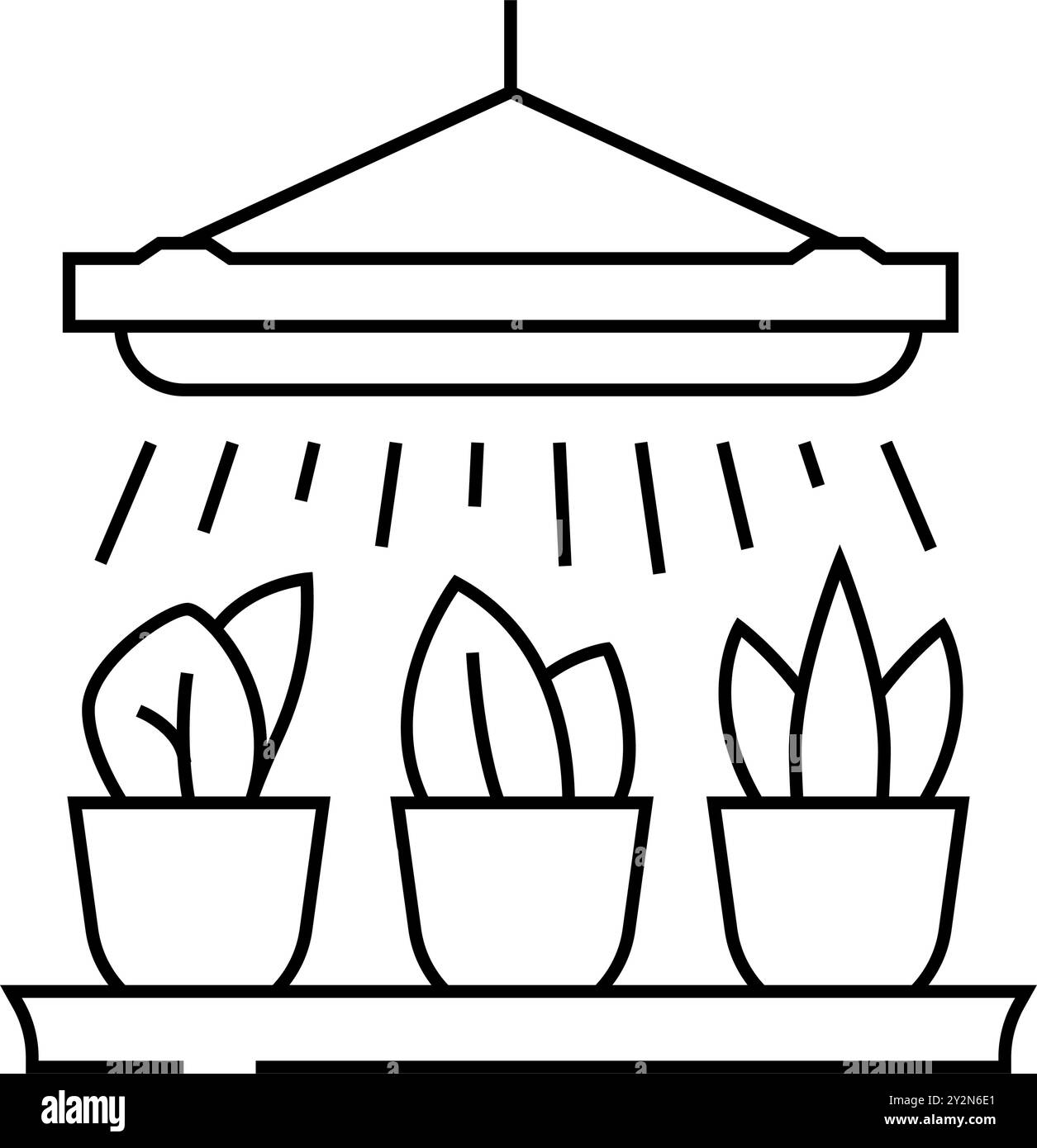 grow lights urban gardening line icon vector illustration Stock Vector ...