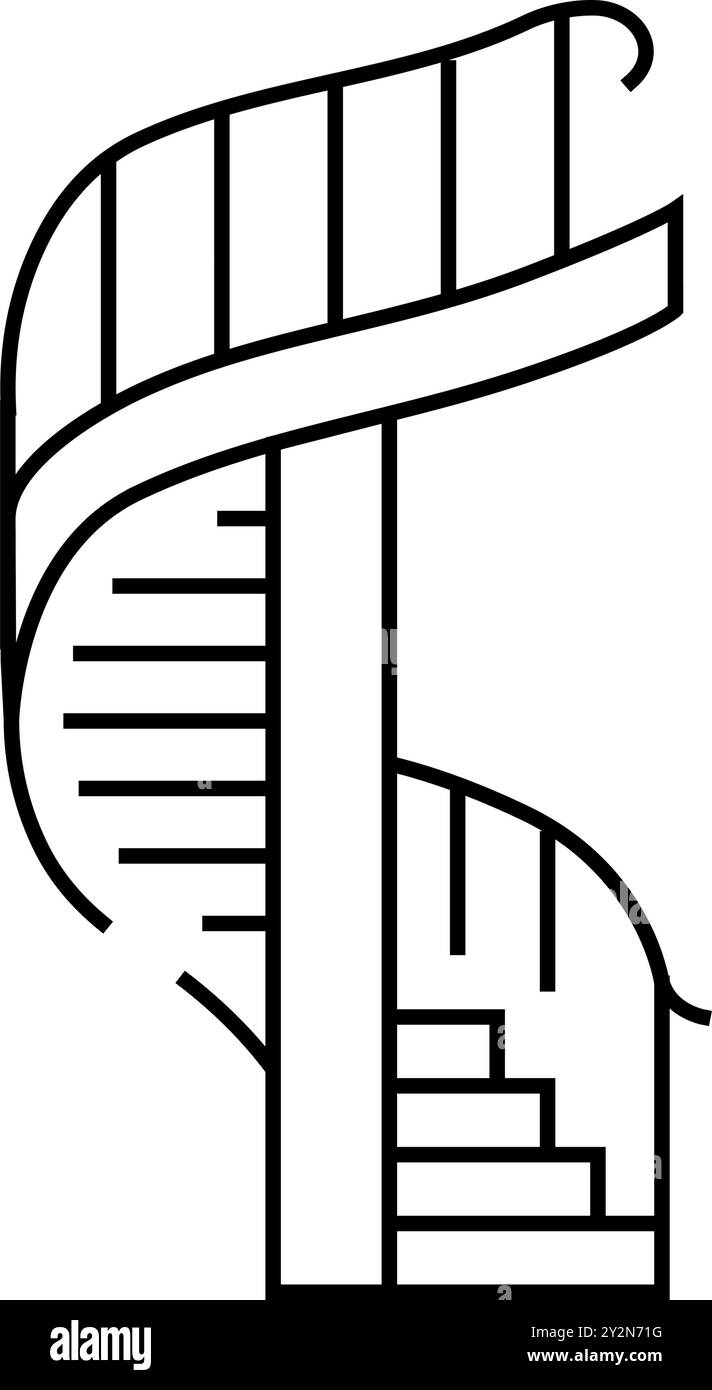 Black spiral staircase Cut Out Stock Images & Pictures - Alamy
