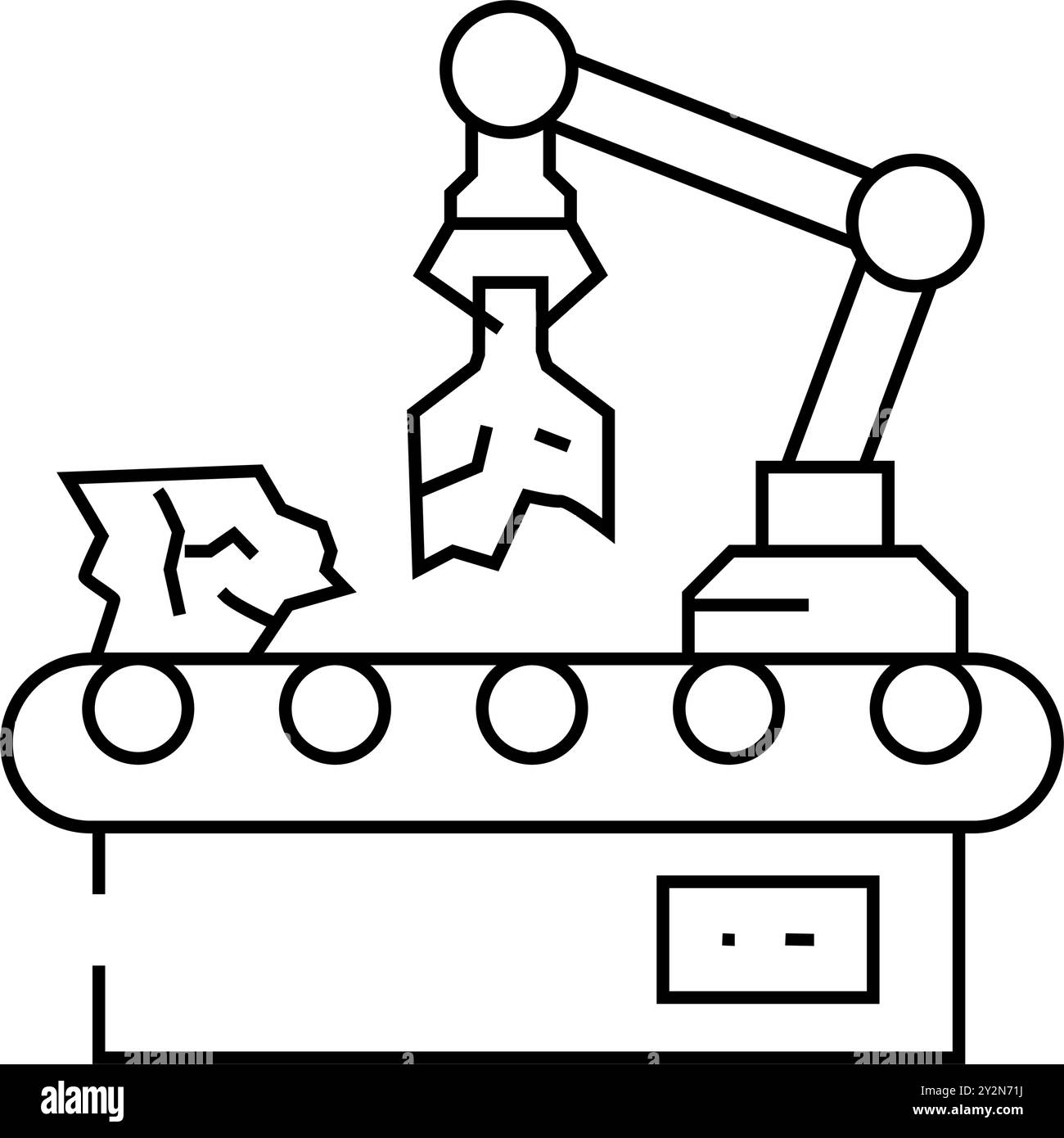 municipal solid waste msw line icon vector illustration Stock Vector ...