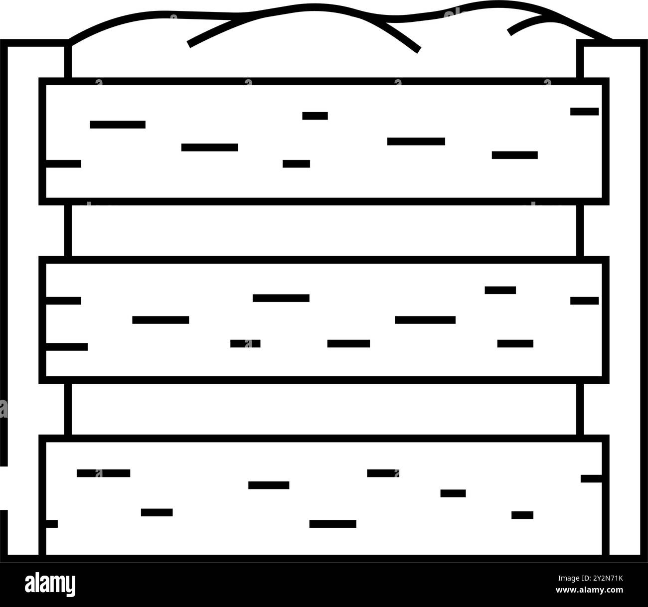 composting waste sorting line icon vector illustration Stock Vector Image & Art - Alamy