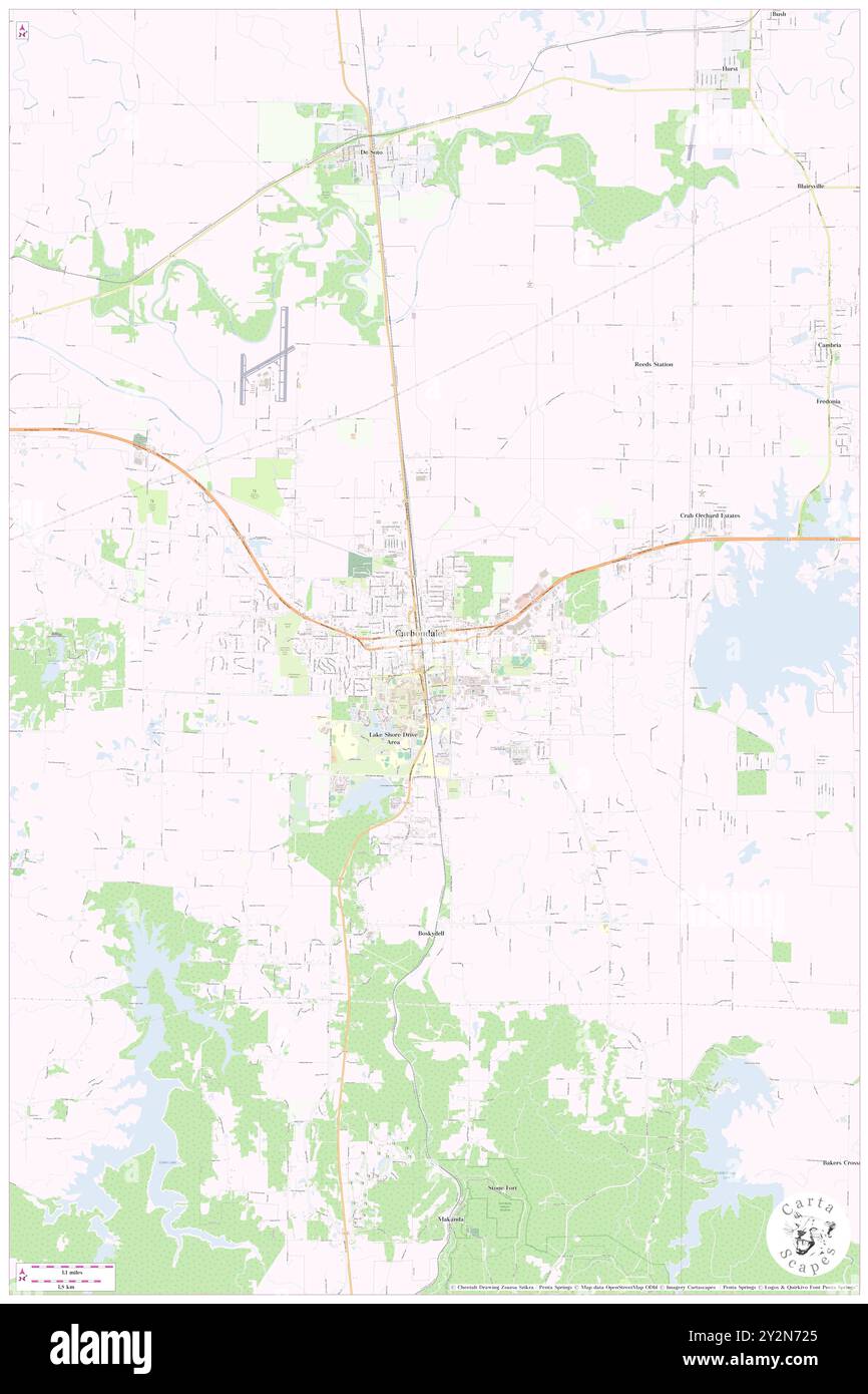 Illinois jackson county map hi-res stock photography and images - Alamy