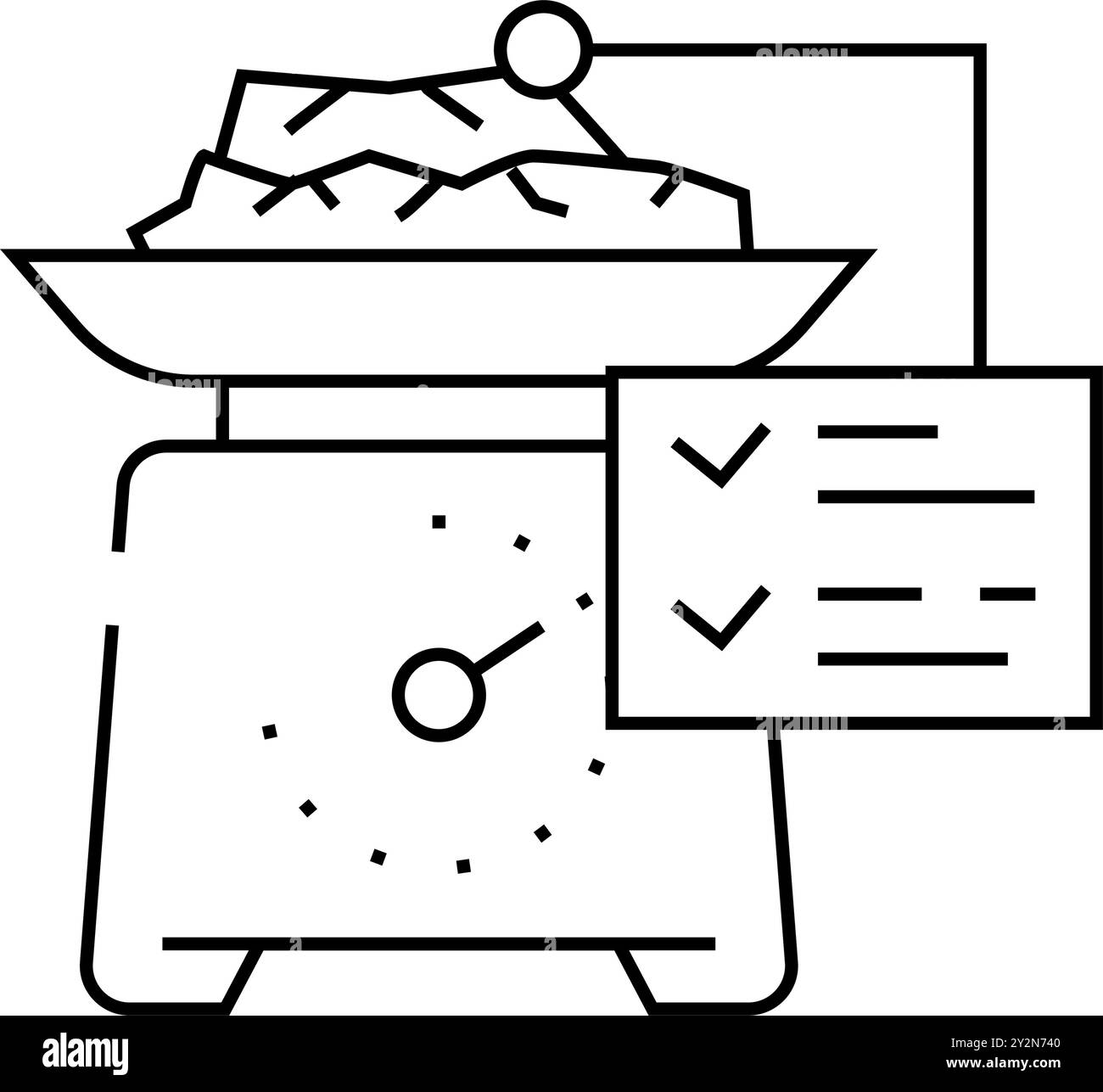 metal recycling waste sorting line icon vector illustration Stock ...