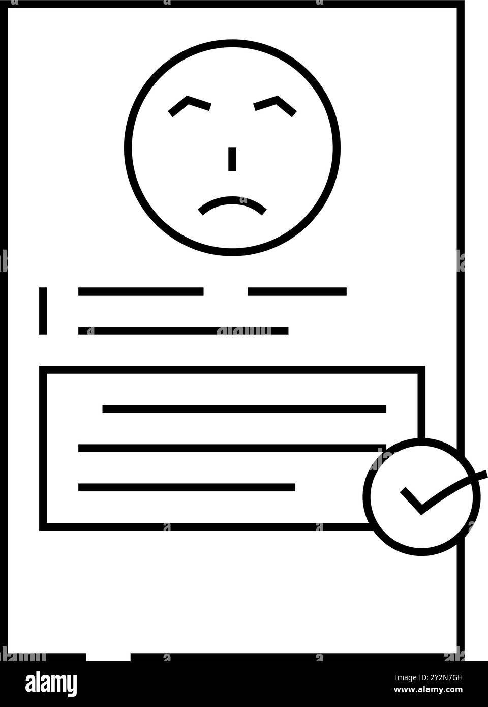 complaint resolution business process line icon vector illustration ...