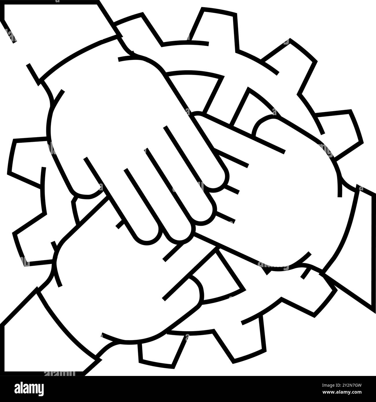 employee engagement business process line icon vector illustration ...