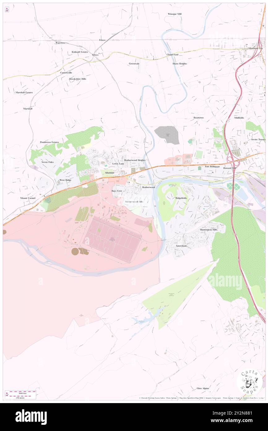 Rotherwood Hills, Hawkins County, US, United States, Tennessee, N 36 32 ...