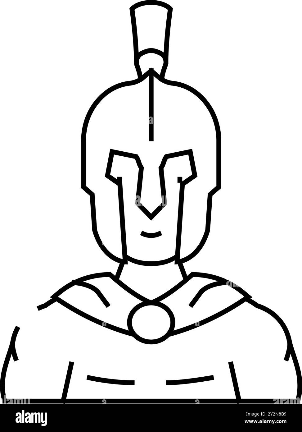 gladiator spartan roman greek line icon vector illustration Stock ...