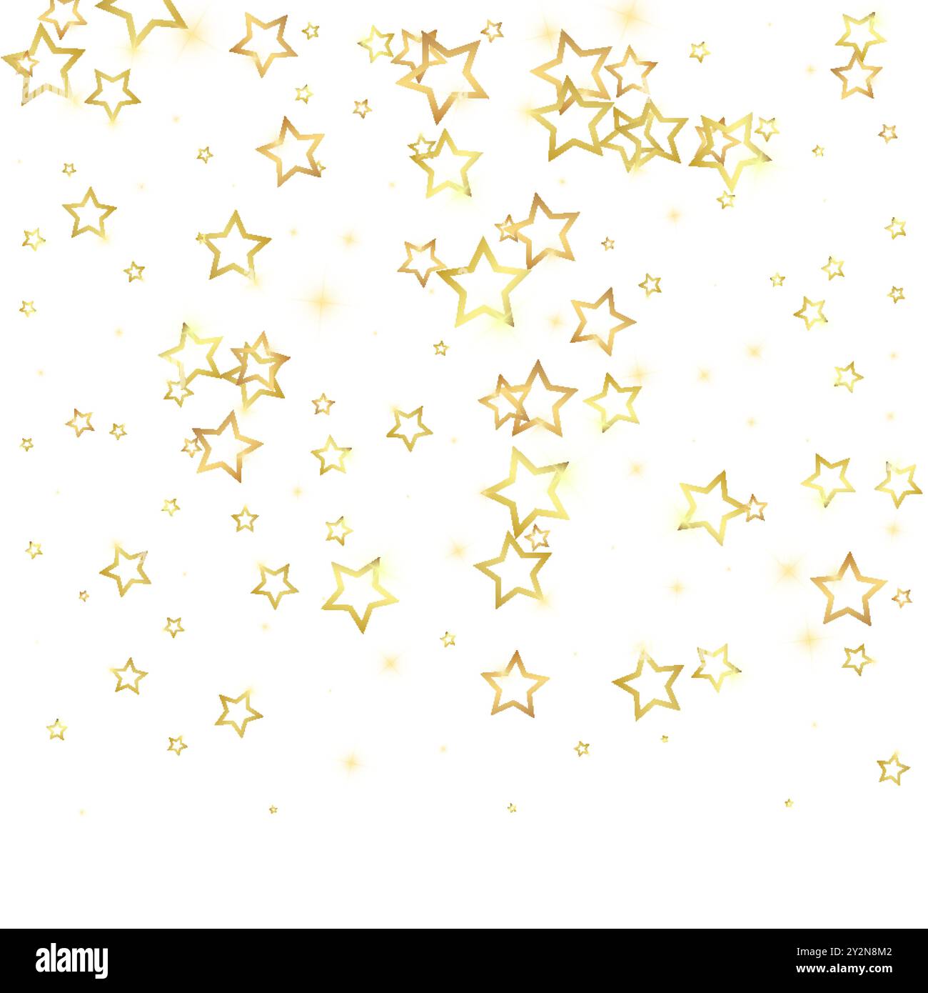 Twinkle stars scattered around randomly, flying, falling down, floating ...