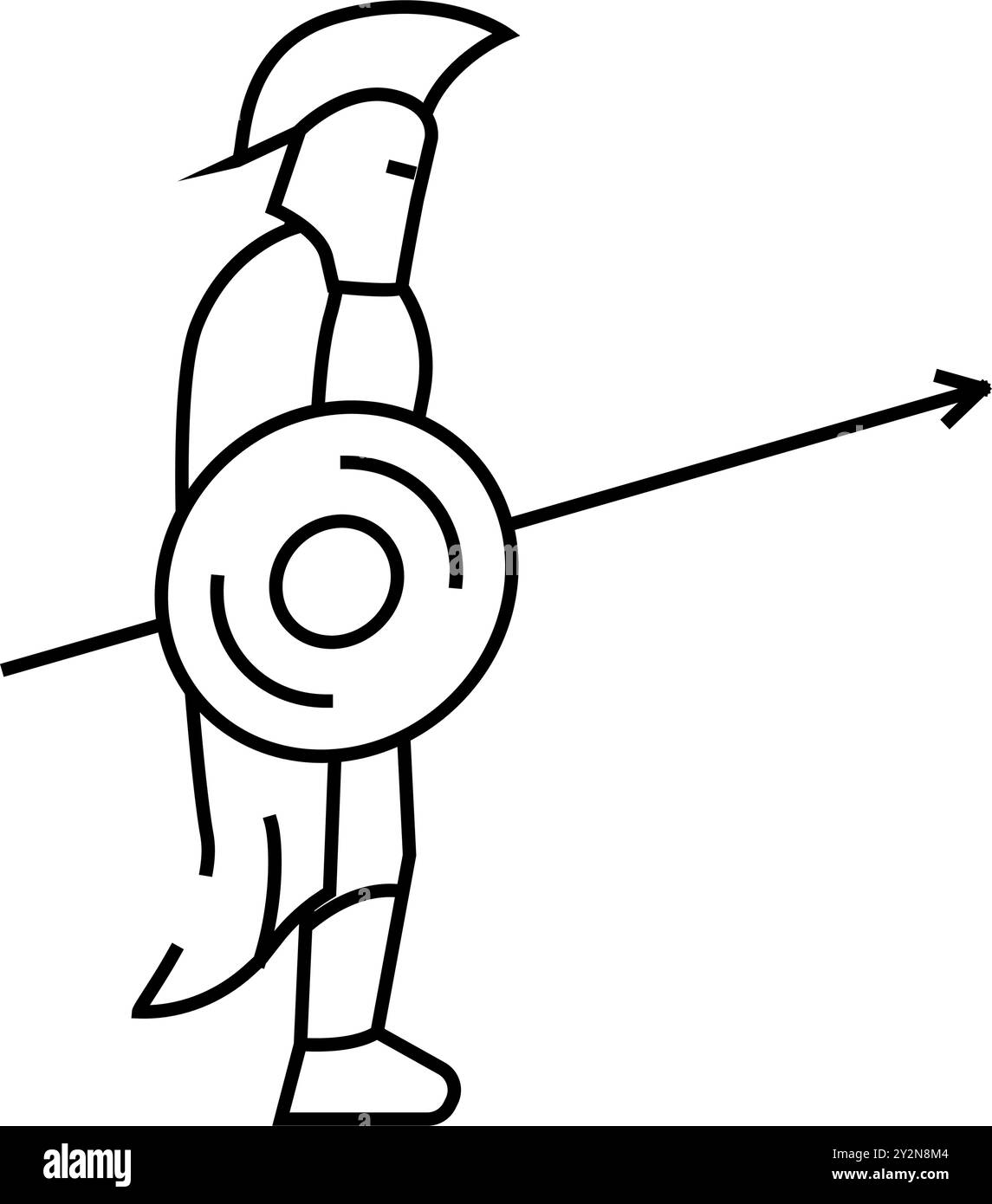 warior battle spartan roman line icon vector illustration Stock Vector ...