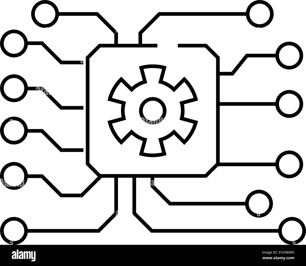 System Integration Analyst Line Icon Vector Illustration Stock Vector Image And Art Alamy