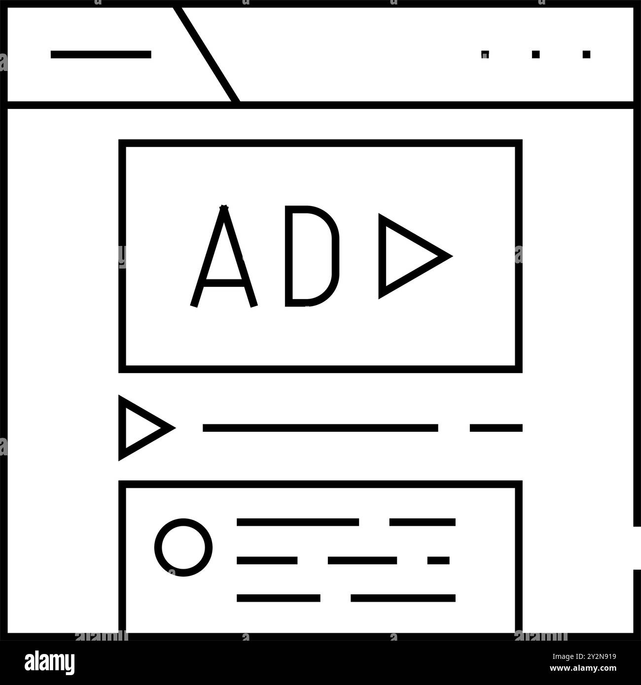 sponsored content line icon vector illustration Stock Vector Image ...