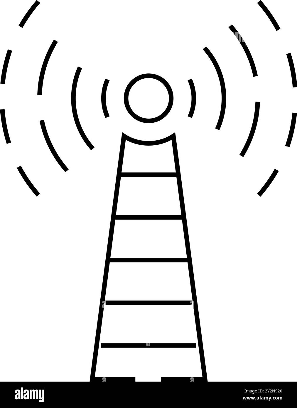 electromagnetic interference label line icon vector illustration Stock ...